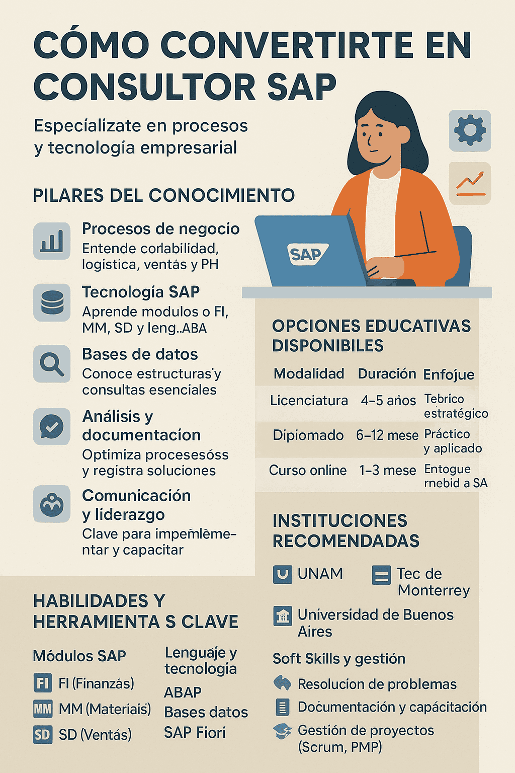 Cómo ser Consultor SAP: requisitos, carreras y certificaciones