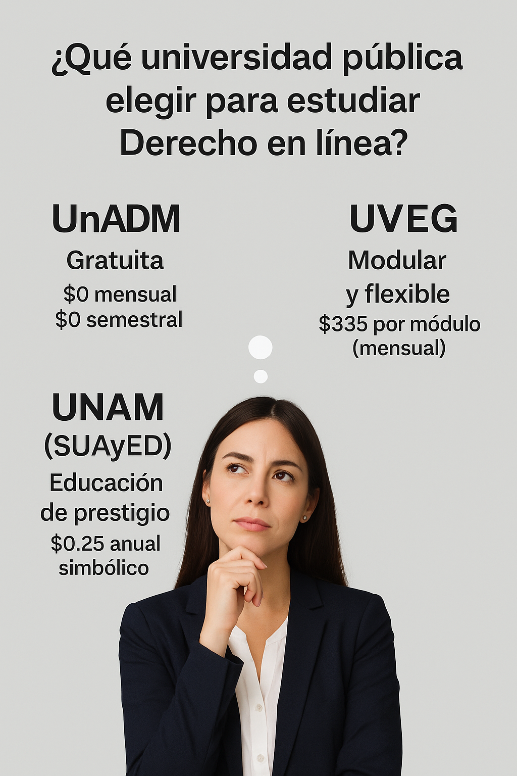 Universidades baratas para estudiar derecho en línea 2025