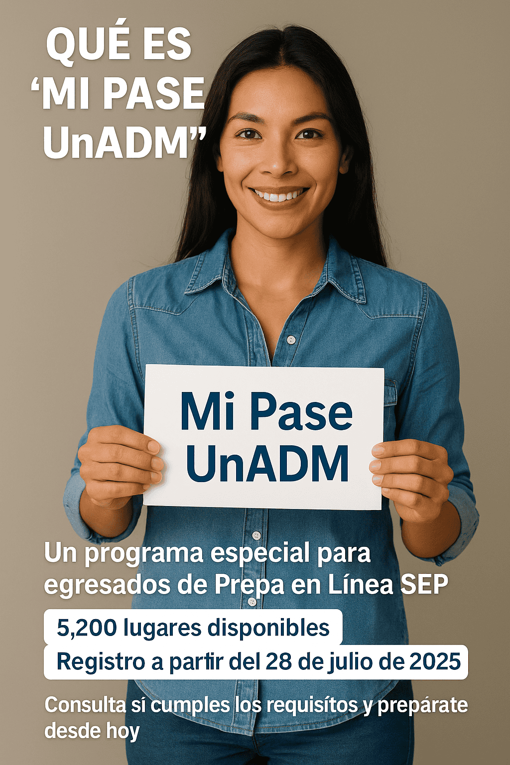Mi Pase UnADM 2025 - Ingreso Directo